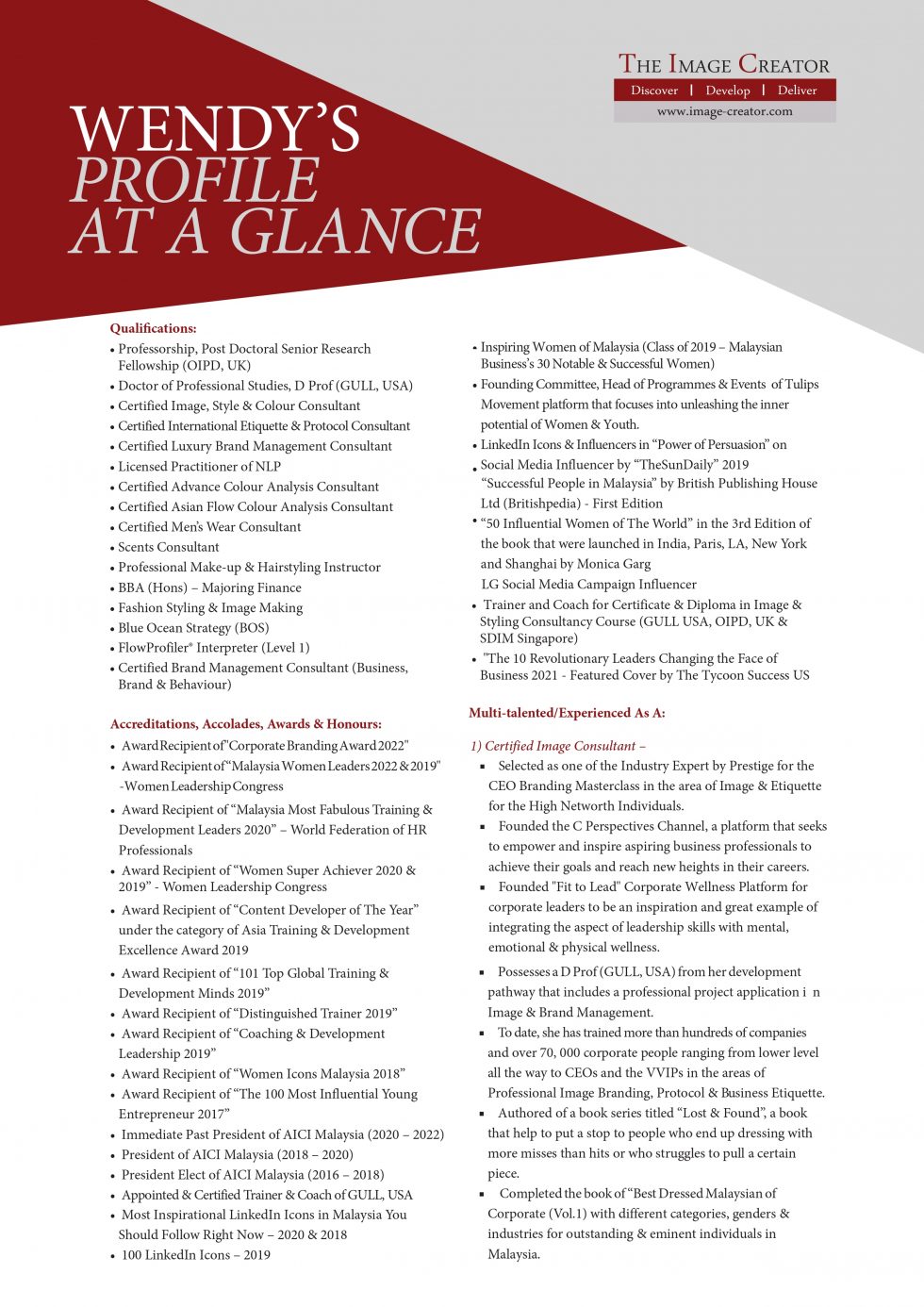 Dr. Wendy Liew - The Image Creator